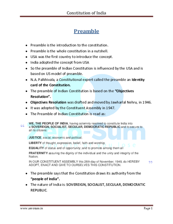 (PDF) Constitution of India