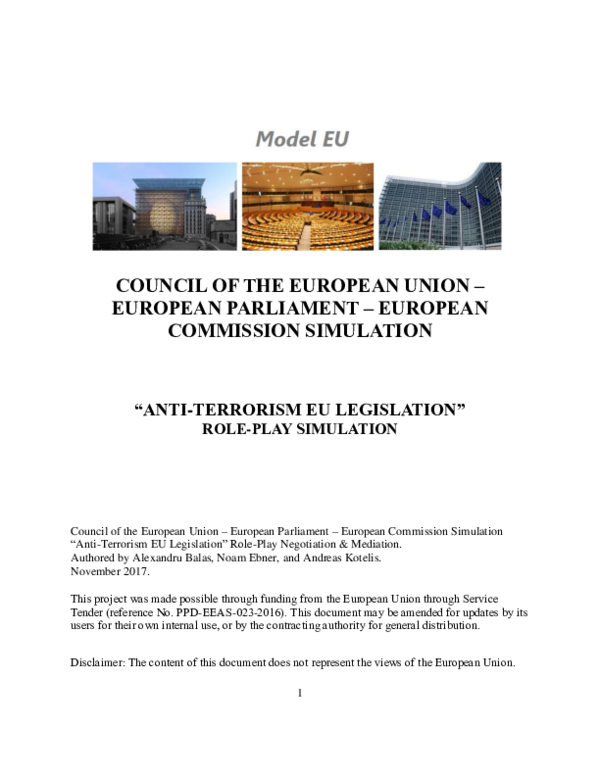 (PDF) COUNCIL OF THE EUROPEAN UNION – EUROPEAN PARLIAMENT – EUROPEAN COMMISSION SIMULATION ...