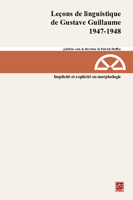 (PDF) Leçons de linguistique de Gustave Guillaume 1947-1948 publiées ...