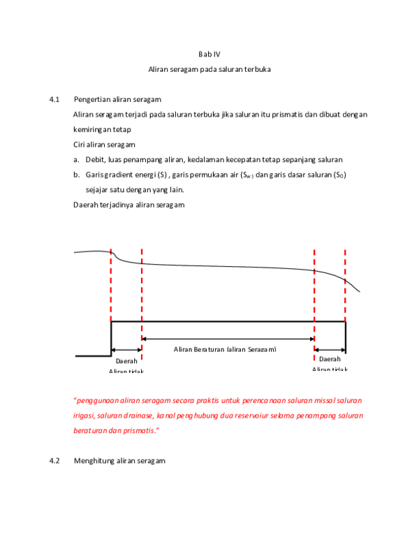 (DOC) BAB IV SALURAN TERBUKA ALIRAN SERAGAM.docx | Nurul Hidayah - Academia.edu