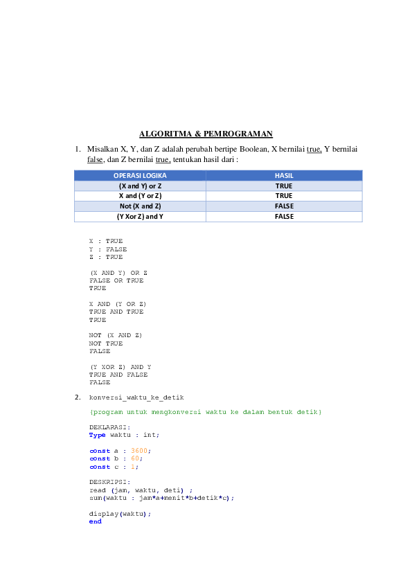 (DOC) ALGORITMA & PEMROGRAMAN