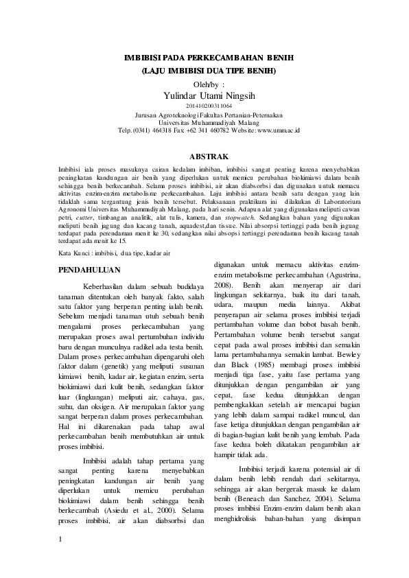 (PDF) BAB 3 2 IMBIBISI DUA TIPE BENIH