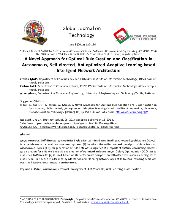 (PDF) A Novel Approach for Optimal Rule Creation and Classification in ...