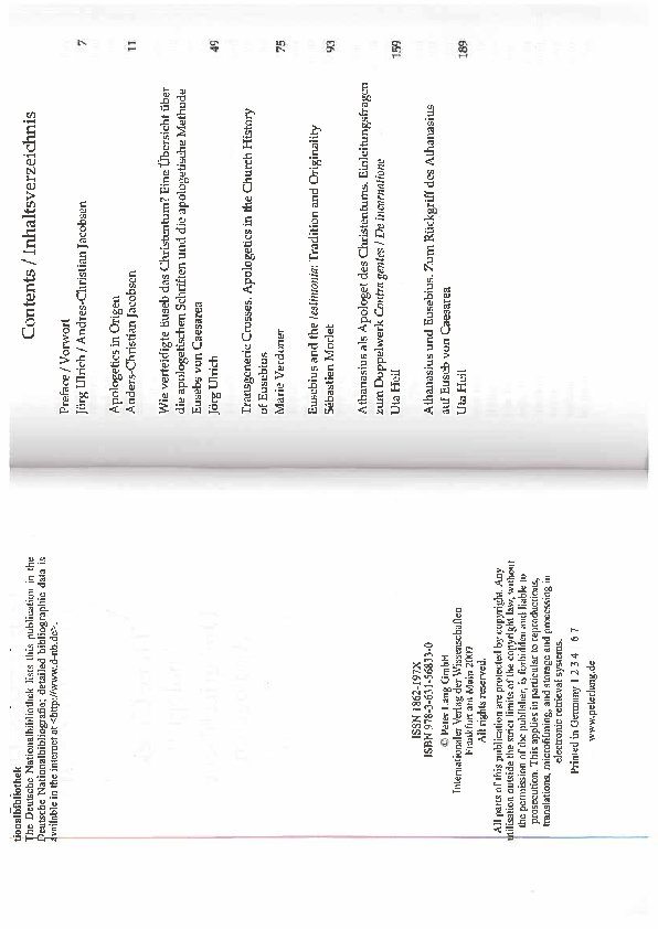 (PDF) Three Greek Apologists: Origen, Eusebius, and Athanasius