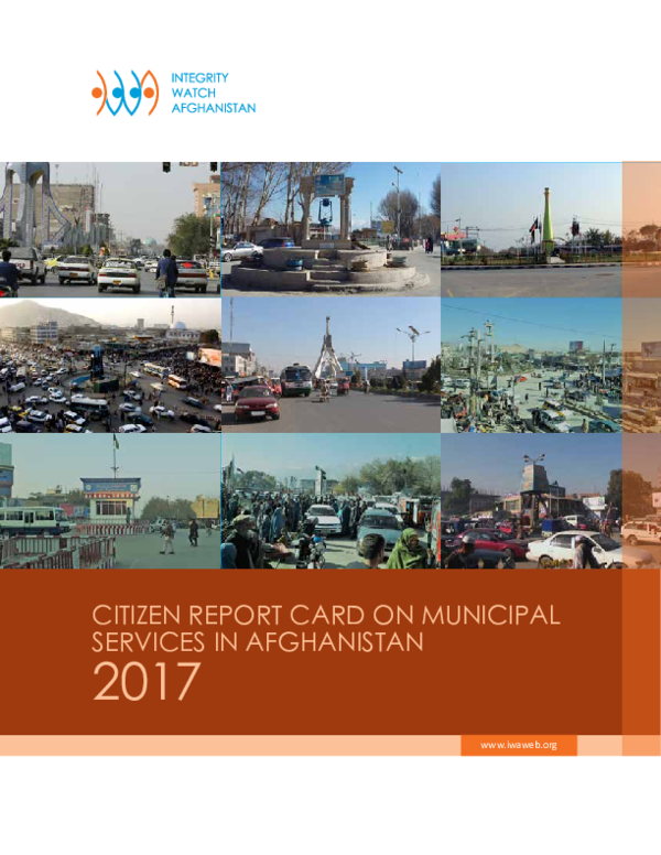 (PDF) CITIZEN REPORT CARD ON MUNICIPAL SERVICES IN AFGHANISTAN