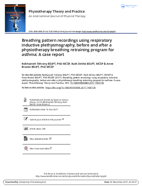 (PDF) Breathing pattern recordings using respiratory inductive ...