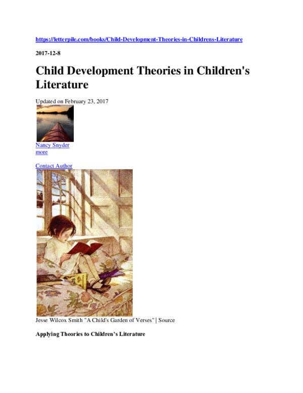 (DOC) Child Development Theories in Children's Literature