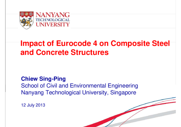 (PDF) Impact of Eurocode 4 on Composite Steel Impact of Eurocode 4 on ...