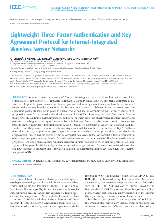 (PDF) SPECIAL SECTION ON SECURITY AND PRIVACY IN APPLICATIONS AND SERVICES FOR FUTURE INTERNET ...