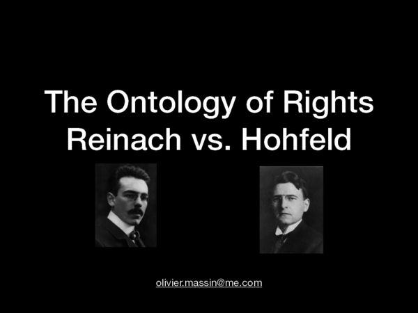 (PDF) The Ontology of Rights, Reinach vs. Hohfeld