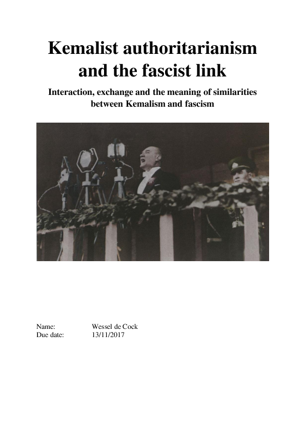 (PDF) Kemalist authoritarianism and the fascist link. Interaction ...