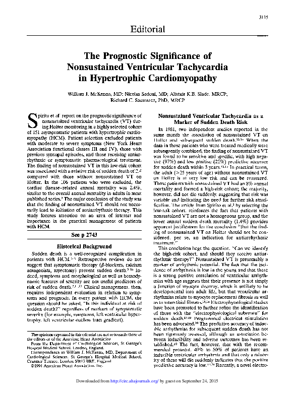 (PDF) hypertrophic cardiomyopathy The prognostic significance of ...