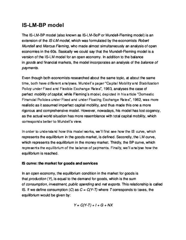 (DOC) IS-LM-BP model