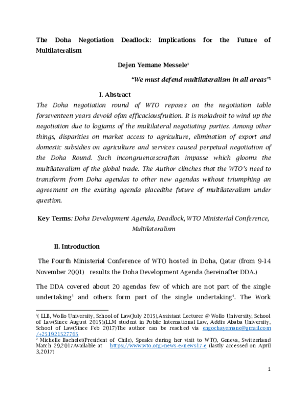 (DOC) The Doha Negotiation Deadlock.docx