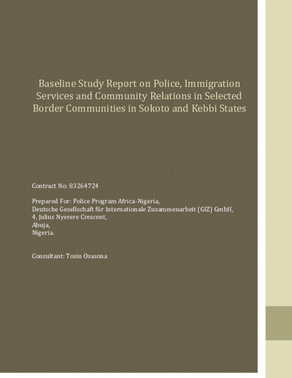 (PDF) Baseline Study Report on Police, Immigration Services and ...