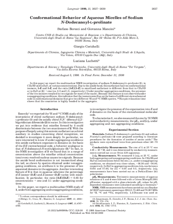 (PDF) Conformational Behavior of Aqueous Micelles of Sodium N ...