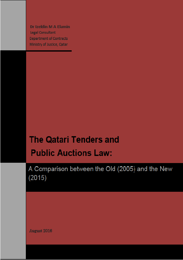 (PDF) The Qatari Tenders and Public Auctions Law: A Comparison between ...