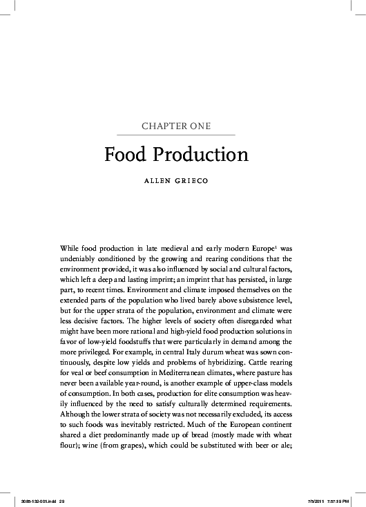 (PDF) Food production.