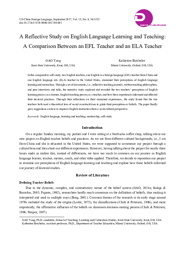 (PDF) Cultural perspectives: A comparative narrative inquiry on English ...