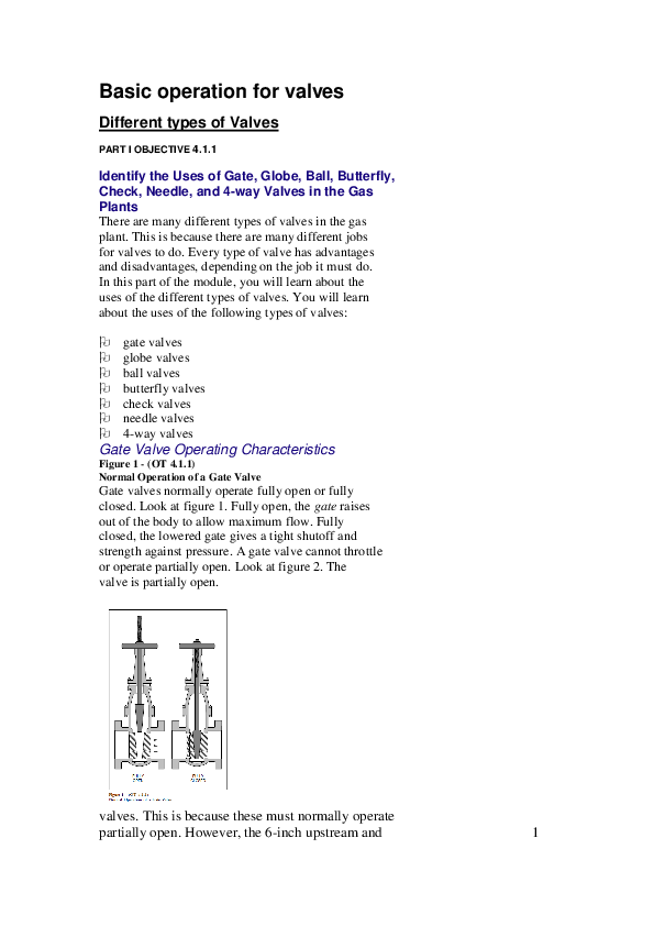 (DOC) Basic operation for valves