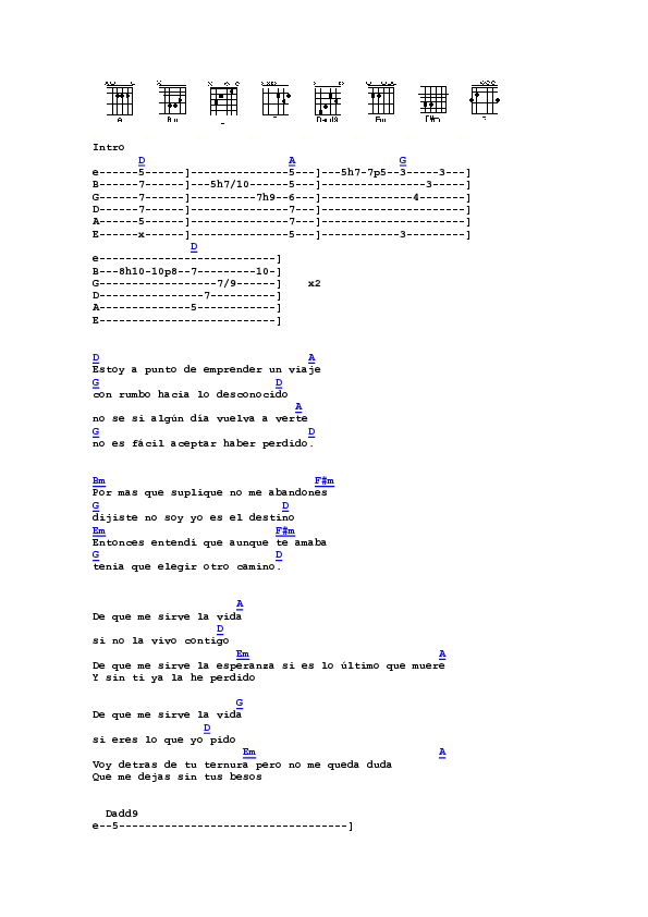 (DOC) Camila - de que me sirve la vida NUEVA