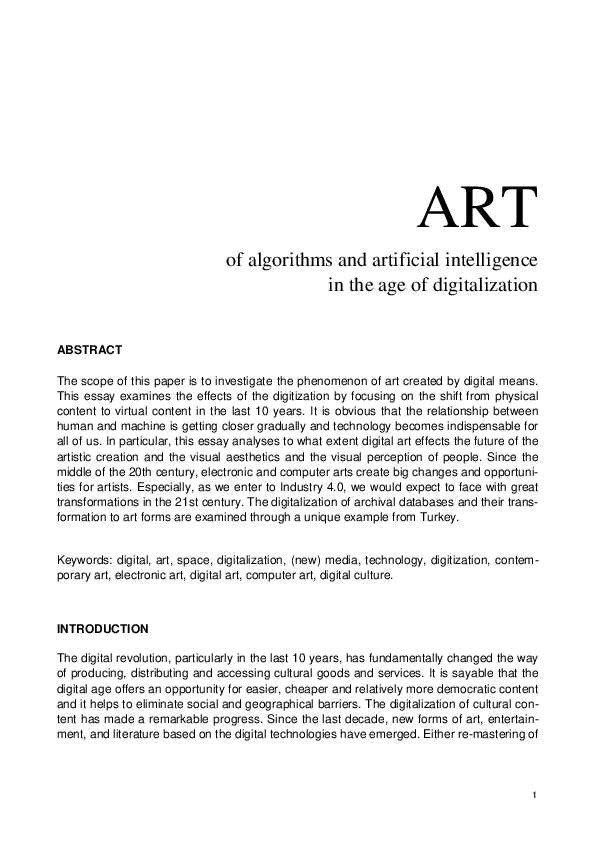 (DOC) ART of algorithms and artificial intelligence in the age of ...