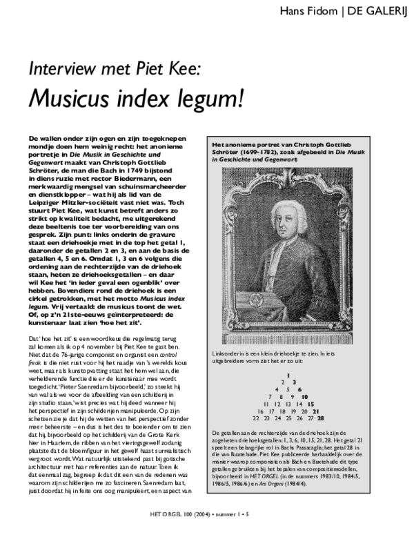 (PDF) Musicus index legum! Interview met Piet Kee [Dutch]