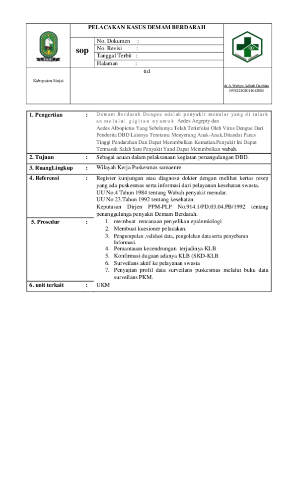 (DOC) SOP Pelacakan DBD