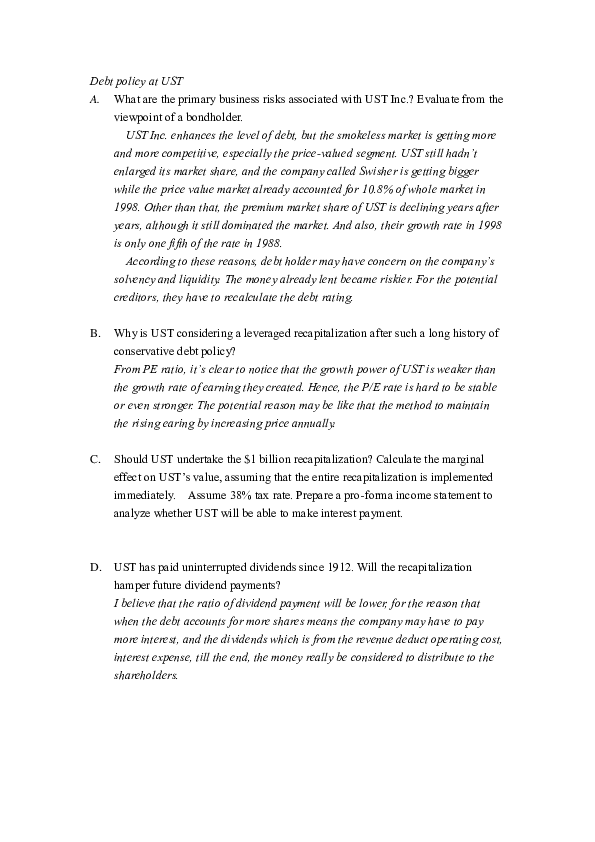 (DOC) Debt policy at UST