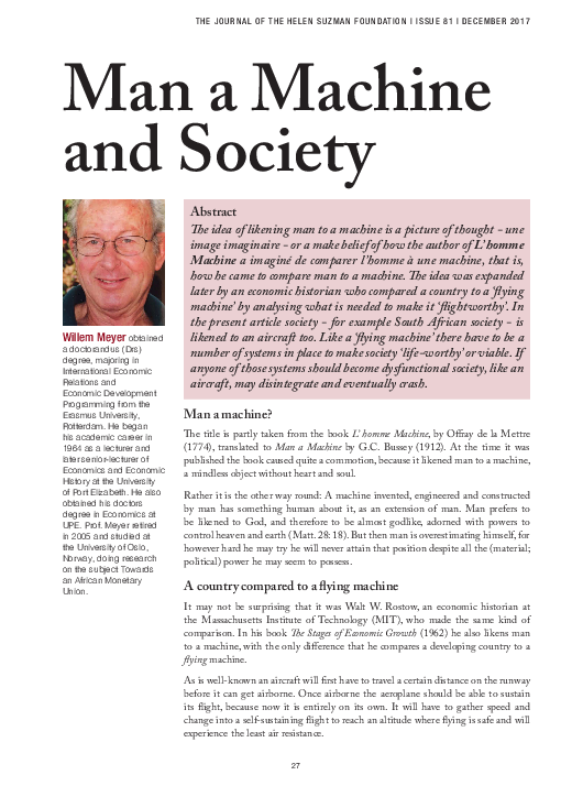 (PDF) Man a machine and society.