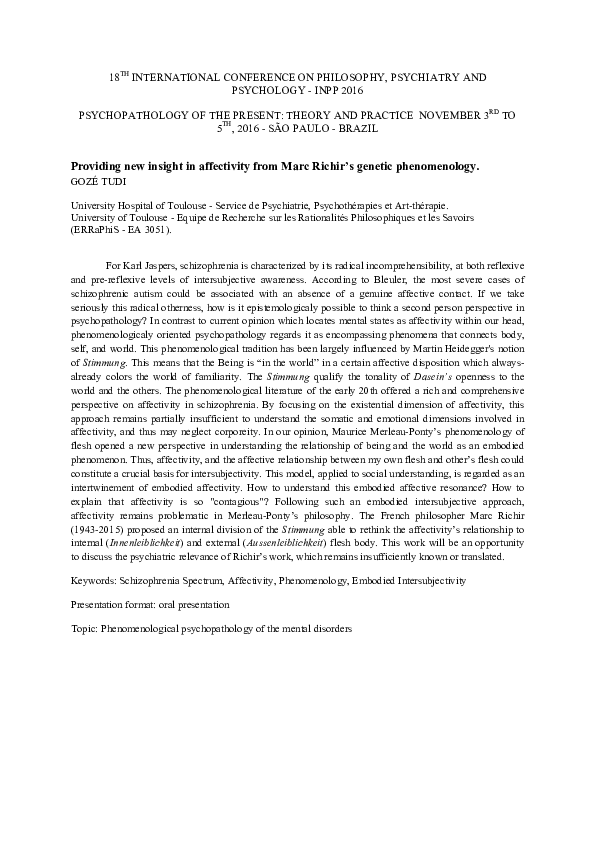 (PDF) Providing new insight in affectivity from Marc Richir's genetic ...