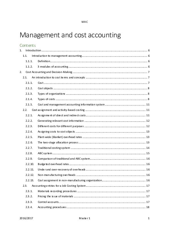 (PDF) Management and cost accounting