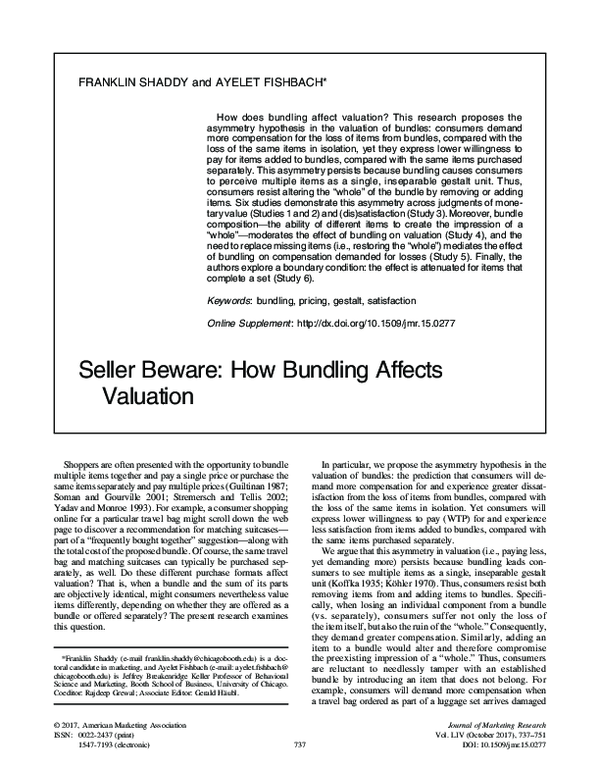 (PDF) FRANKLIN SHADDY and AYELET FISHBACH