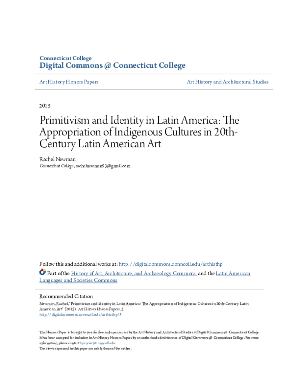 (PDF) Primitivism and Identity in Latin America: The Appropriation of ...