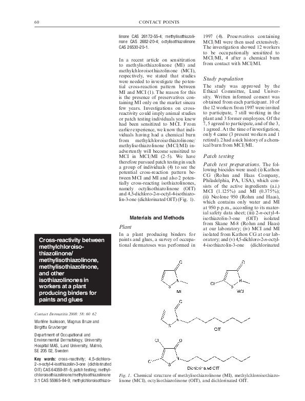 (PDF) Cross-reactivity between methylchloroiso-thiazolinone ...