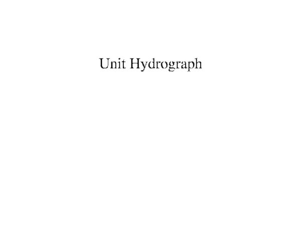 (PDF) Unit Hydrograph