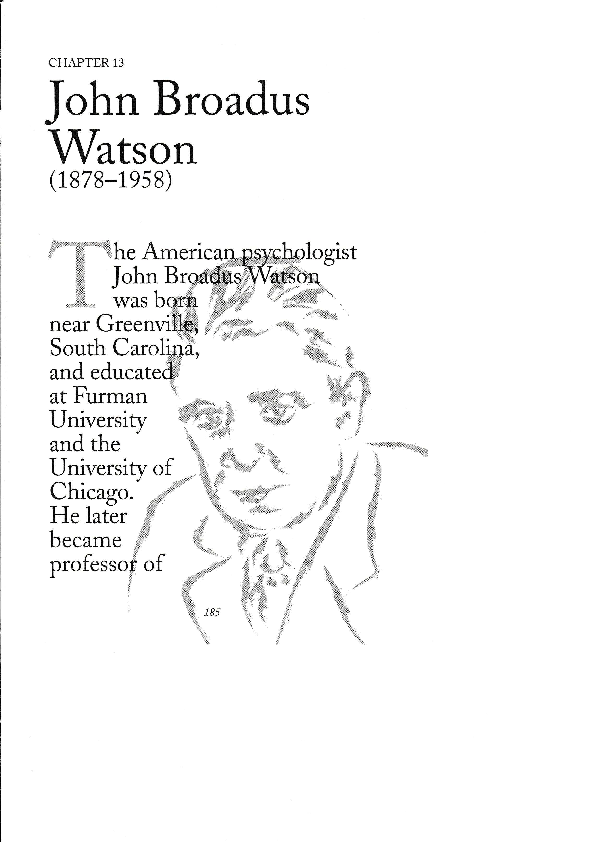 (PDF) Chapter 13 John Broadus Watson