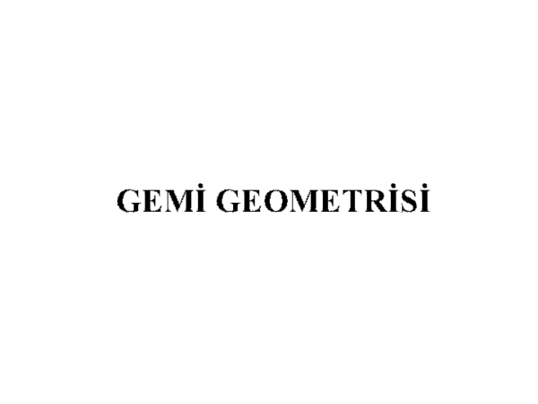 (PDF) GEMİ GEOMETRİSİ