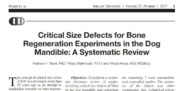 (PDF) Critical size defects for bone regeneration experiments in dog ...