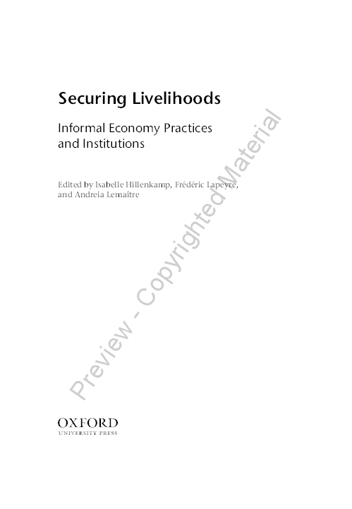 (PDF) Securing livelihood: Informal economy practices and institutions