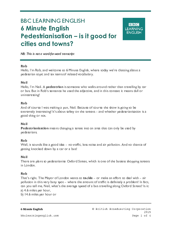 bbc 6 minute english transcript