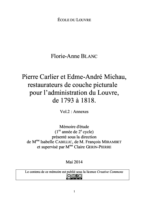 (PDF) "Pierre Carlier et Edme-André Michau, restaurateurs de couche ...