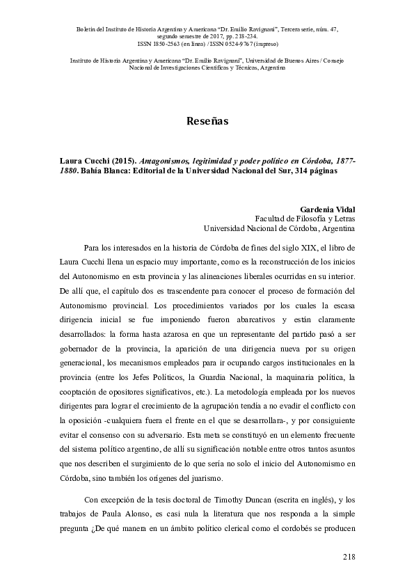 (PDF) Reseña de Curas con los pies en la tierra de Nicolás Perrone