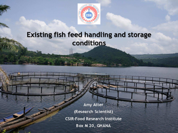 (PDF) Existing fish feed handling and storage conditions