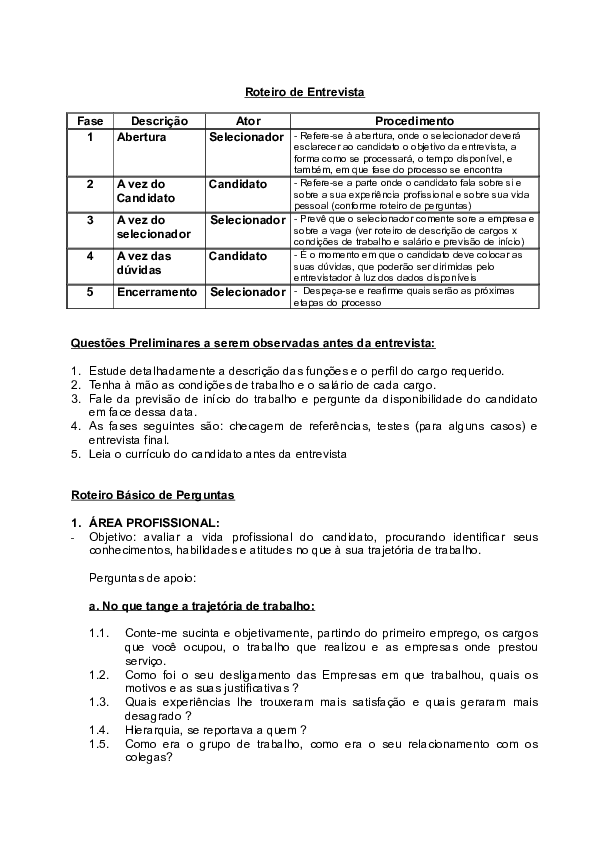 (DOC) Roteiro de Entrevista