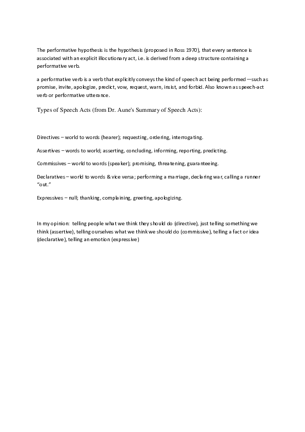 (DOC) Performative verb