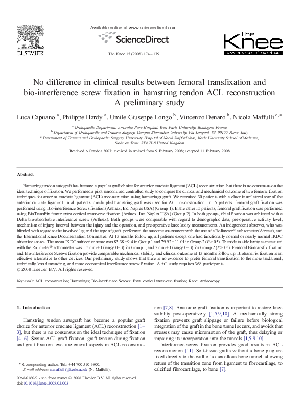 (PDF) No difference in clinical results between femoral transfixation ...