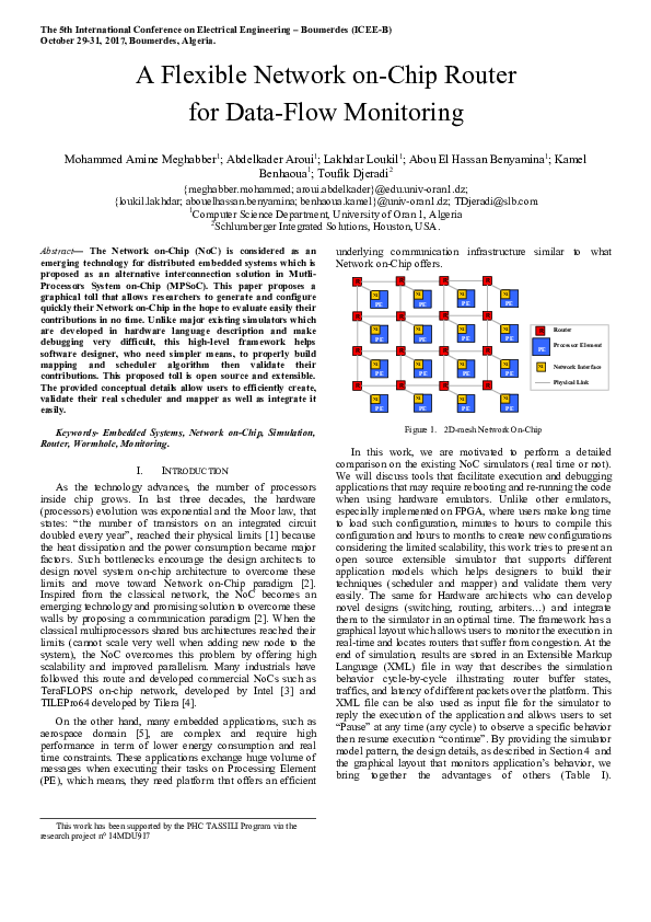 Pdf A Flexible Network On Chip Router For Data Flow Monitoring
