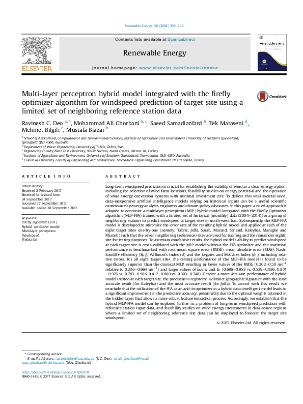 Pdf Multi Layer Perceptron Hybrid Model Integrated With The Firefly Optimizer Algorithm For