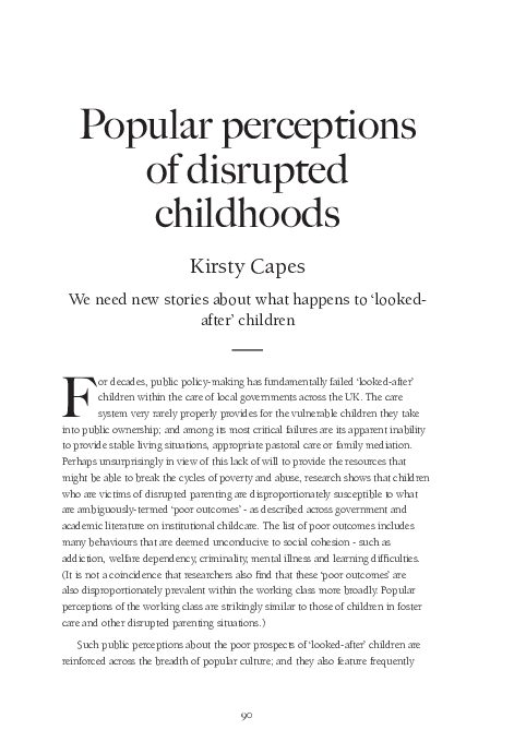 (PDF) Popular perceptions of disrupted childhoods